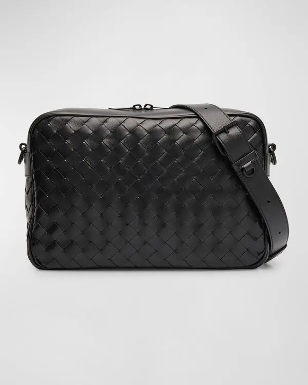 Bottega Veneta Intrecciato Crossbody Bag - Nero/moro