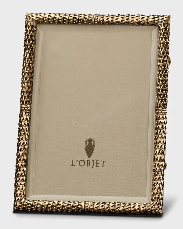 L'Objet Scales 24k Gold-plated Picture Frame, 4" X 6