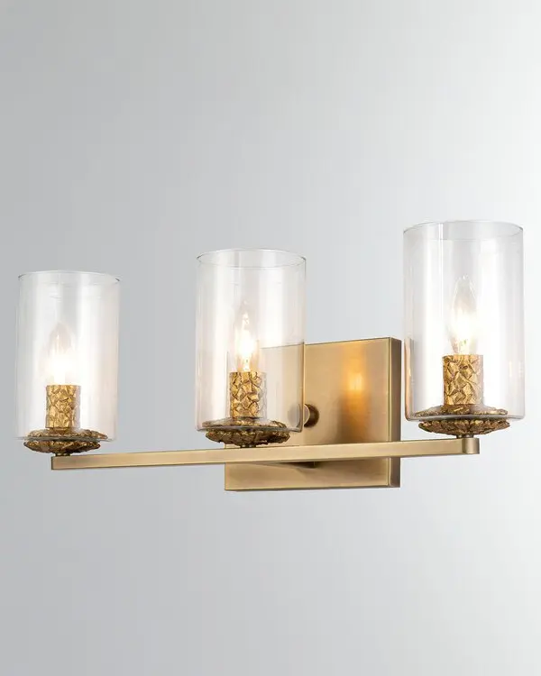 LUCAS + MCKEARN Bolivar 3-light Bath Vanity Light - Brass