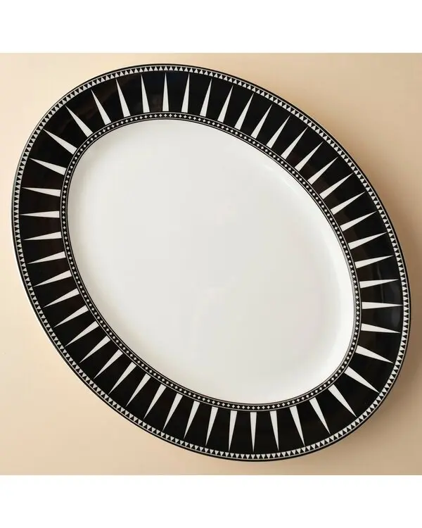 CASKATA Marrakech Rimmed Oval Platter, 16