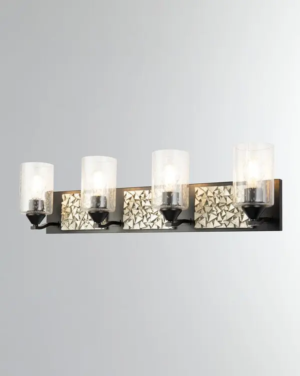 LUCAS + MCKEARN Bocage 4-light Bath Vanity Lighting - Black/gold