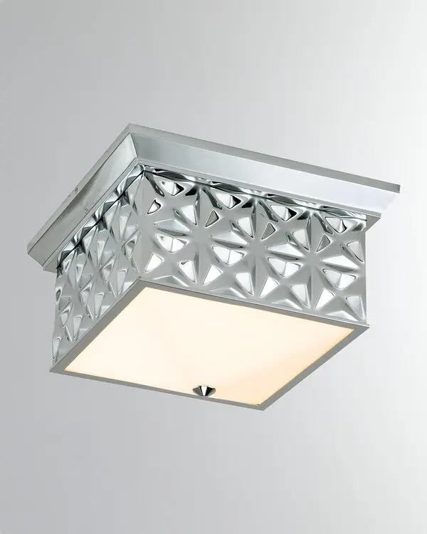LUCAS + MCKEARN Alpha Square Flush Mount - Silver