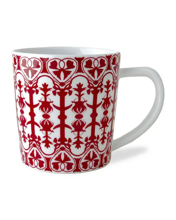 CASKATA Casablanca Crimson Wide Mugs, Set Of 4