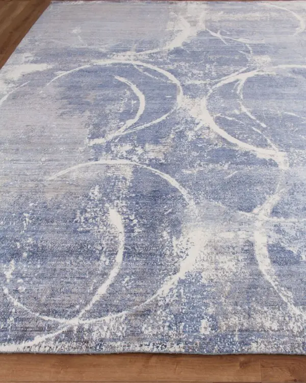 EXQUISITE RUGS Montclair Hand-knotted Silk Rug, 8' X 10 - Periwinkle