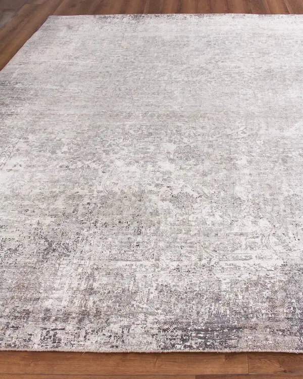 EXQUISITE RUGS Julien Hand-knotted Silk Rug, 8' X 10 - Gray Ivory