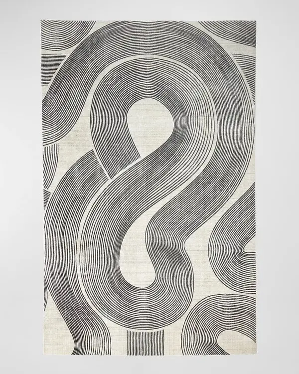 GLOBAL VIEWS Wander Machine-woven Rug, 9' X 12 - Charcoal
