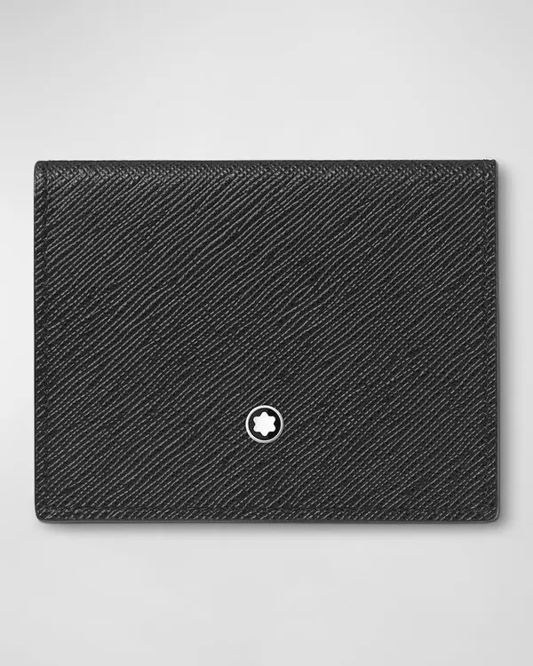 MONTBLANC Sartorial Saffiano Leather Trio Card Holder - Black