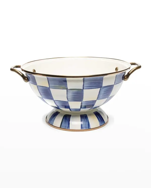 MACKENZIE-CHILDS Royal Check Enamel Almost Everything Bowl - One-color