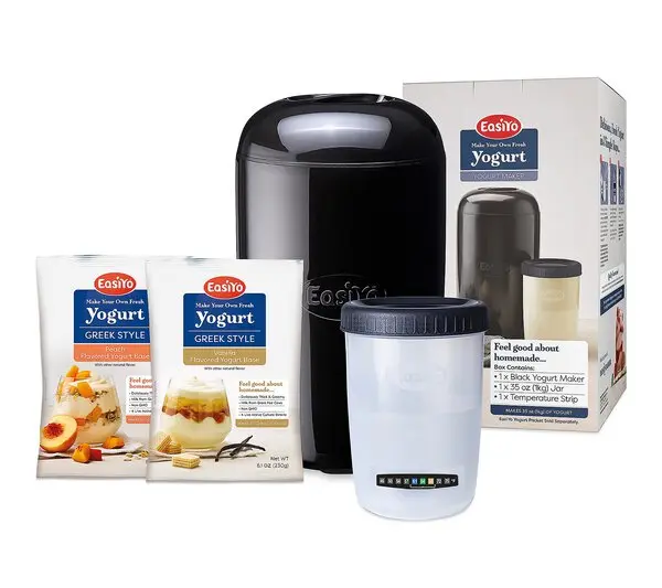EASIYO Yogurt Maker Starter Kit W/ 2 Flavor Packs