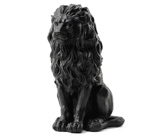 GLITZHOME 20.75' Mgo Sitting Lion Garden Statue Large