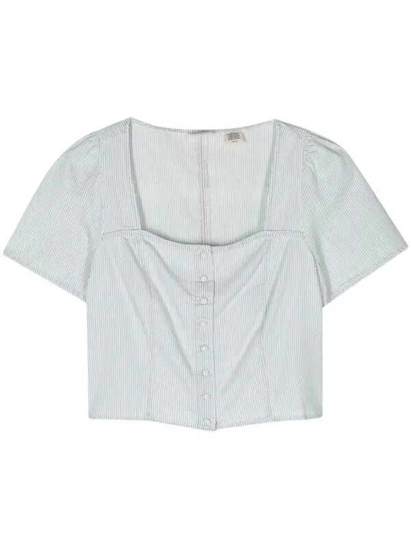 LEVI'S Pascale Striped Denim Blouse