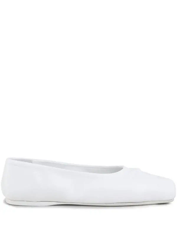 Marni Bow-embossed Ballerina Shoes - White