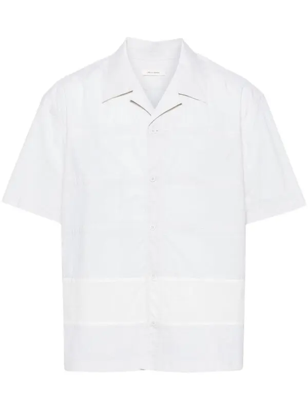CRAIG GREEN Panelled Cotton Short-sleeve Shirt - Neutrals