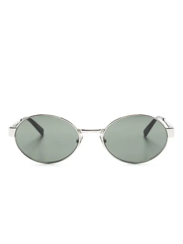 Saint Laurent Oval-frame Sunglasses - Silver