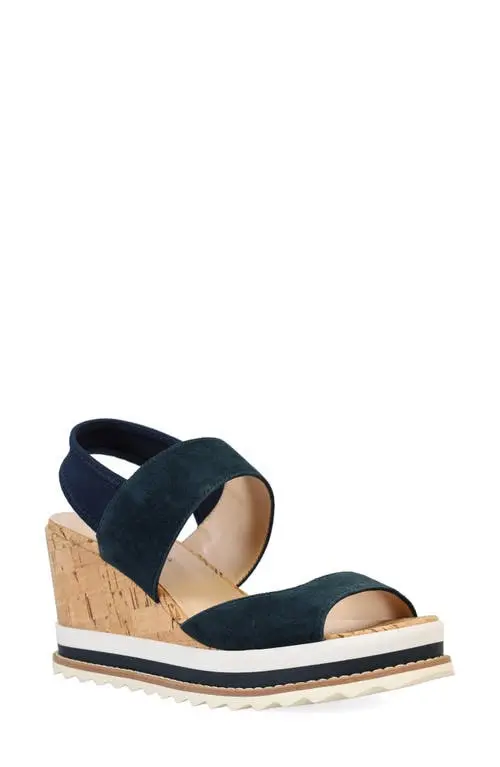 Pelle Moda Winta Platform Wedge Sandal - Midnight