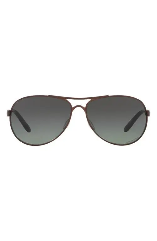 Oakley Feedback Polarized Aviator Sunglasses - Black Gradient