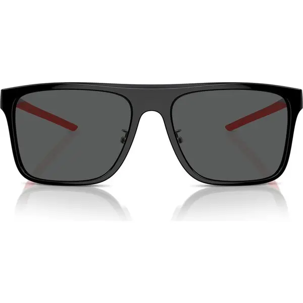 SCUDERIA FERRARI 58mm Square Sunglasses - Black