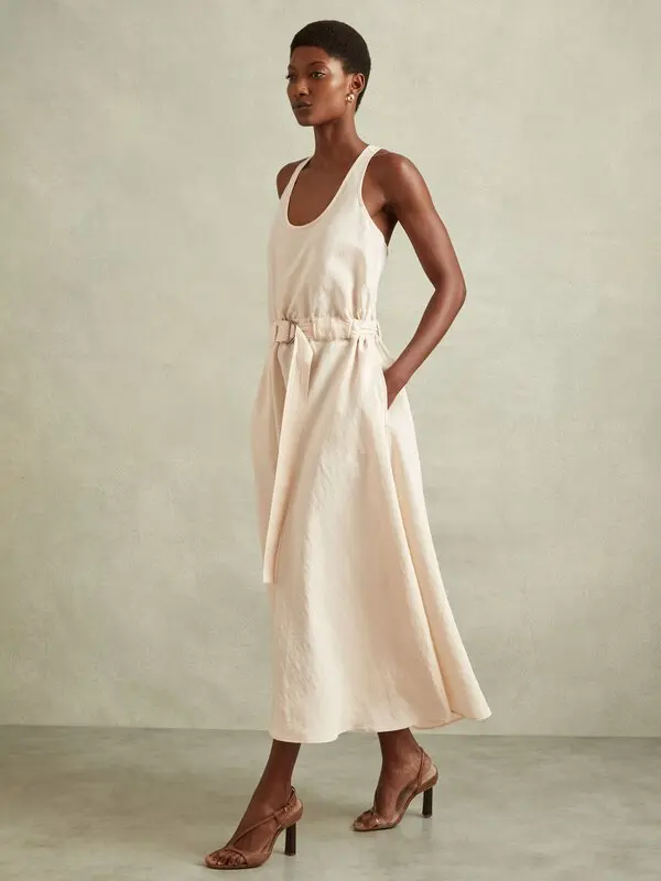 REISS Tayah Modal-blend Midi Dress