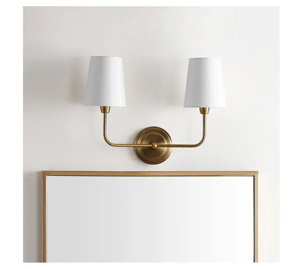 SAFAVIEH Ezra Two Light Wall Sconce