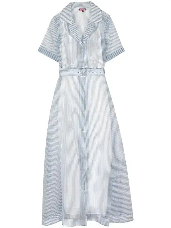 staud striped linen dress Staud Laura Linen Dress main image 1