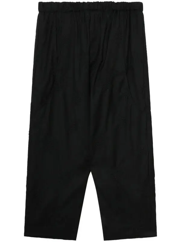 BLACK COMME DES GARÇONS Drop-crotch Cropped Trousers