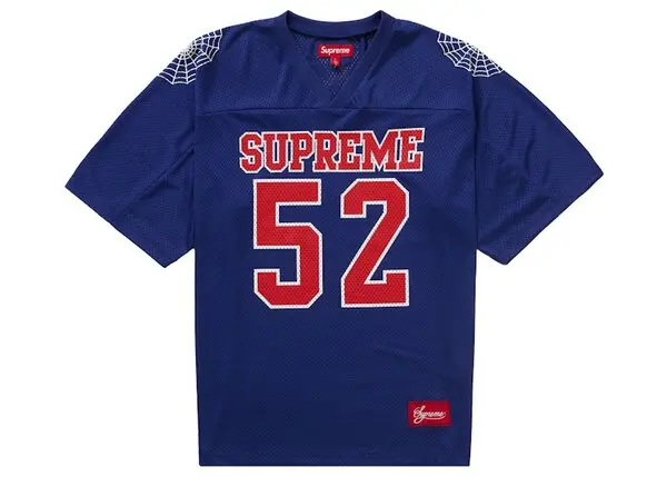 Supreme Velour Football Jersey Navy XL