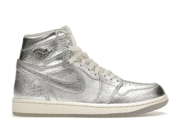 JORDAN 1 Retro High Og Chrome Sneakers - Metallic Silver/photon Dust/sail