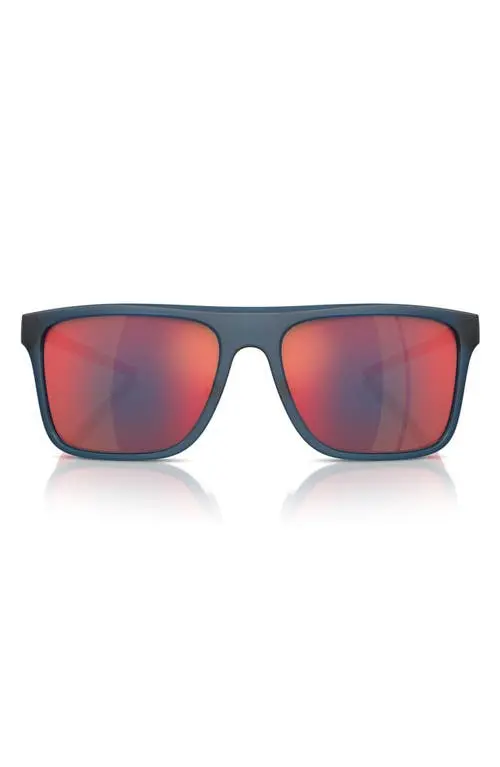 SCUDERIA FERRARI 58mm Square Sunglasses - Opal Blue