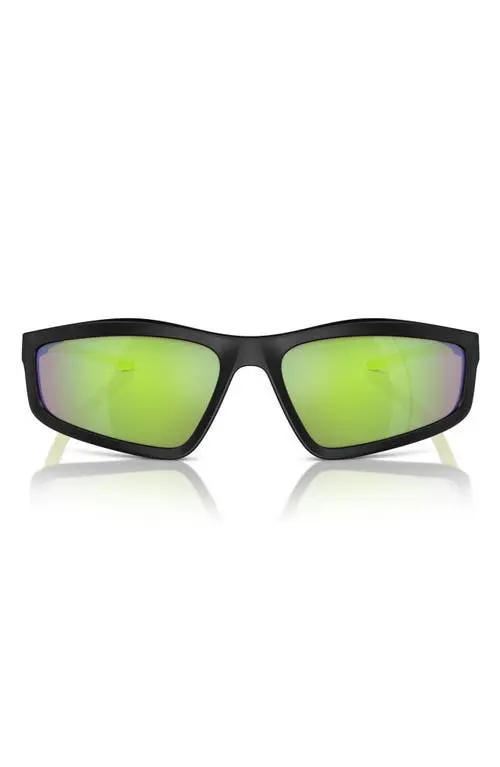 SCUDERIA FERRARI 64mm Oversize Irregular Sunglasses - Black Green