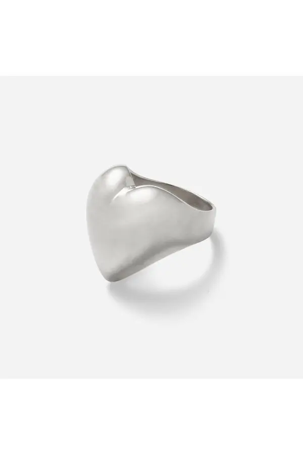 Lady Grey Heart Ring - Silver