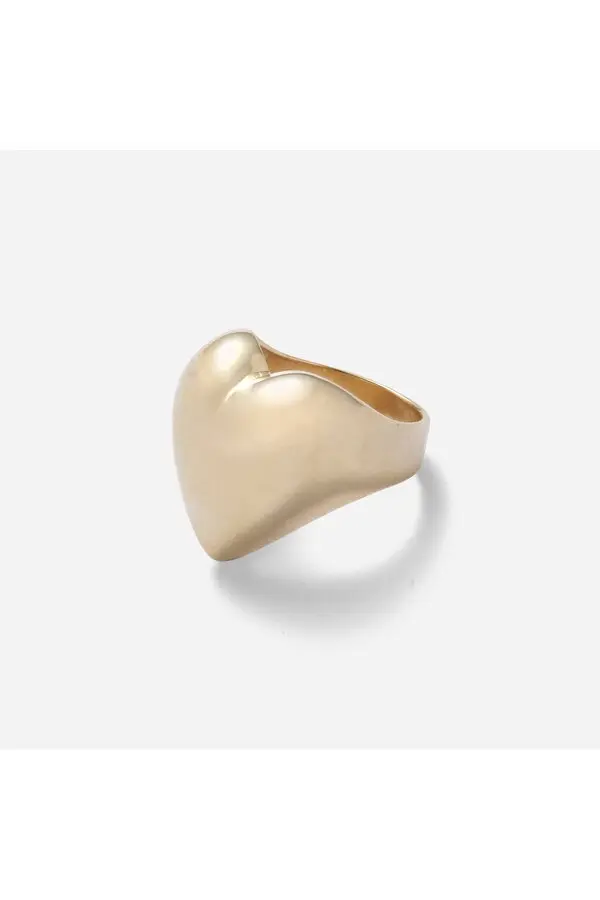 Lady Grey Heart Ring - Gold