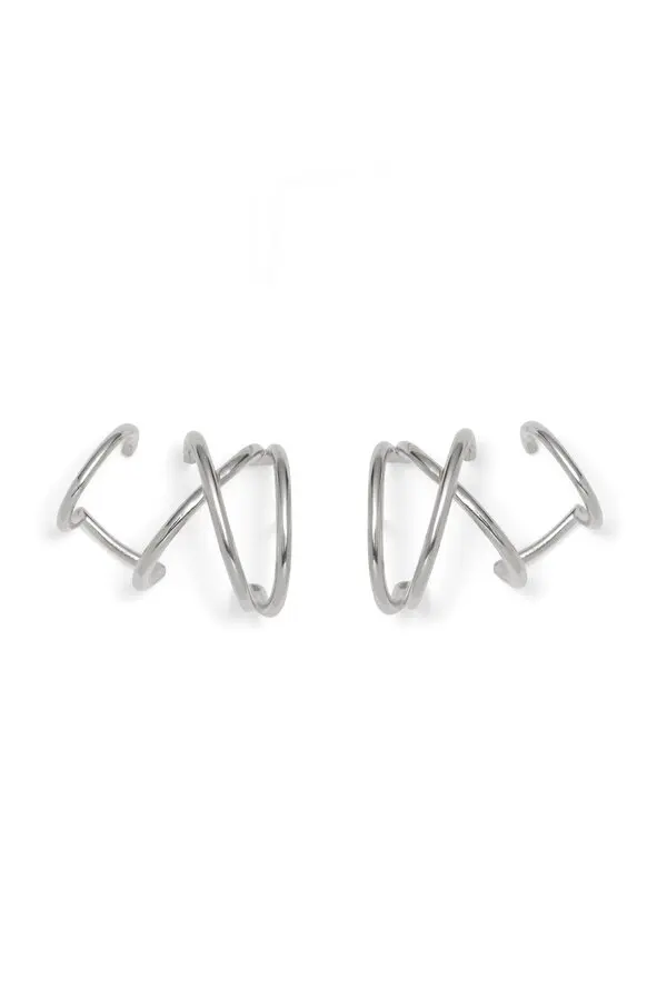 Lady Grey X Ear Cuffs - Silver