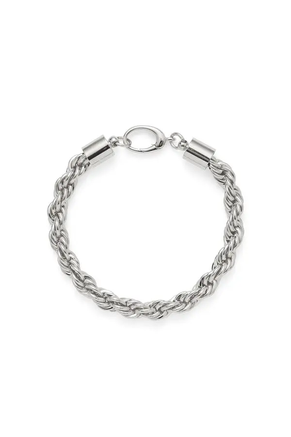 Lady Grey Xl Rope Chain Bracelet - Silver