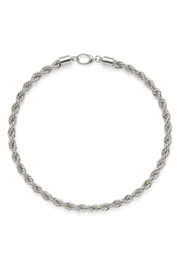 Lady Grey Xl Rope Chain Necklace - Silver