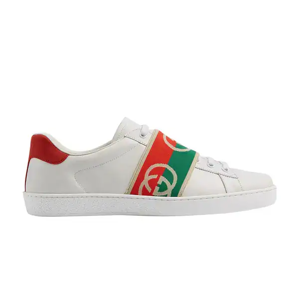 Gucci Ace Elastic Web 'interlocking G Red Green - White | Editorialist