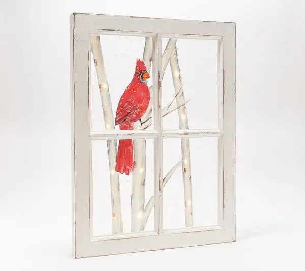 PLOW & HEARTH Led Holiday Window Wall Art