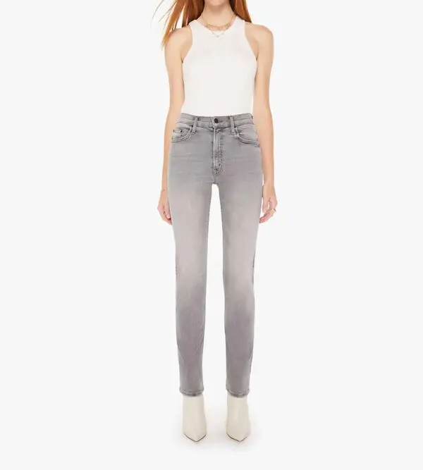 Buy MOTHER The Mid Rise Rider Skimp Jean In Barely There - Grey At 34% ...