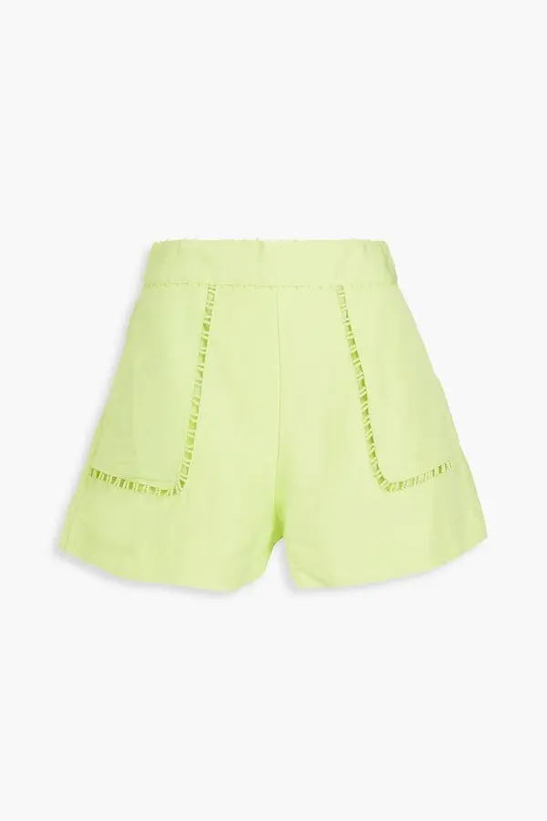 Aje Lucie Bead-embellished Linen-blend Shorts