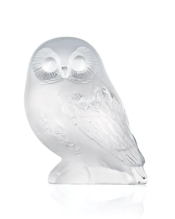 Lalique Shivers" Crystal Owl Figure