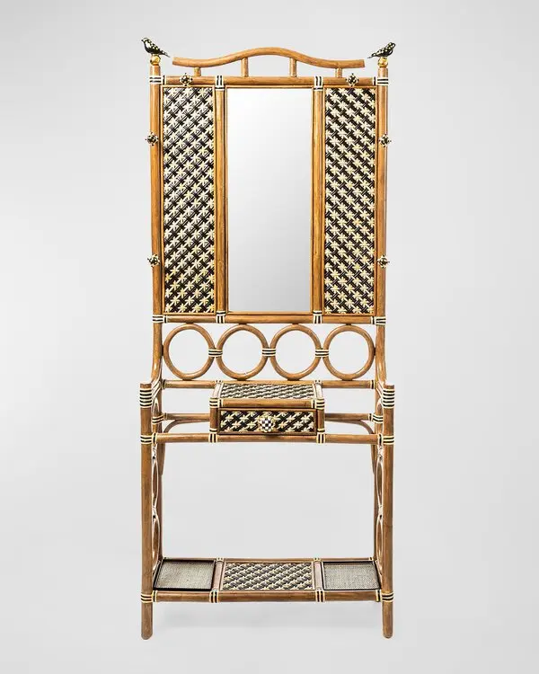 MACKENZIE-CHILDS Wild Indoors Rattan Hall Tree