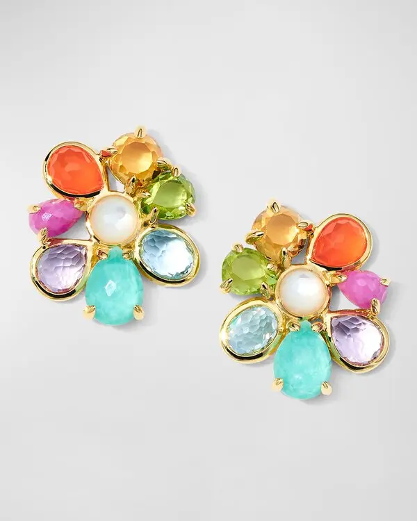 Ippolita 18k Gold Rock Candy Cluster Earrings - Summer Rain
