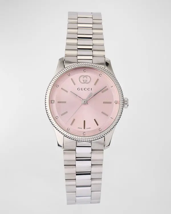 Gucci G-timeless Slim Diamond Watch - Rose