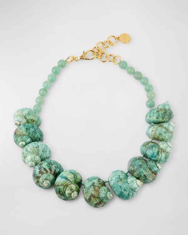 Nest Jewelry Seashell Jade Statement Necklace