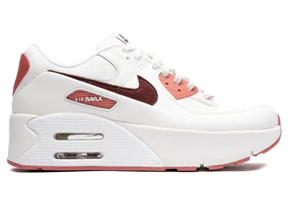 Nike Air Max 90 Elevate Se Valentine's Day Sneakers - Sail/dark Team Red/adobe