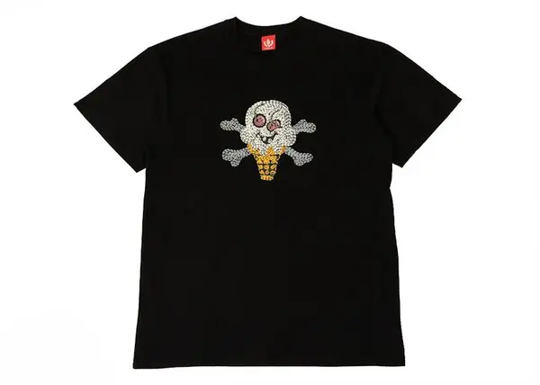 HARVEY NICHOLS Cherry Face Tee Shirt - Black