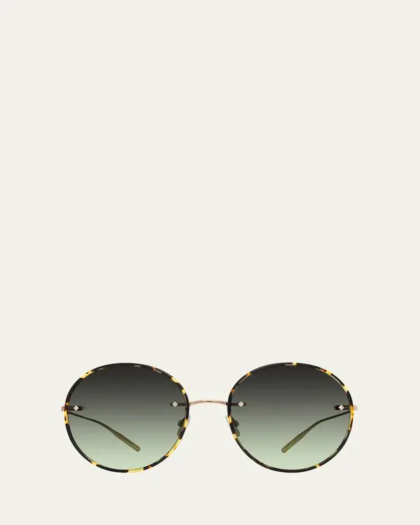 Barton Perreira Rigby Havana Round Sunglasses