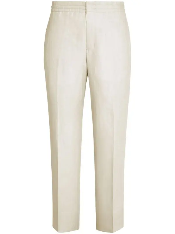Zegna Oasi Tapered-leg Linen Trousers