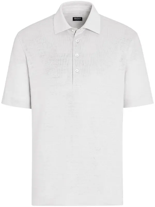 Zegna Linen Polo Shirt - White