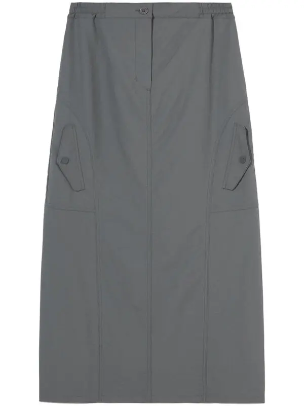 B+AB High-waisted Cargo Midi Skirt - Grey