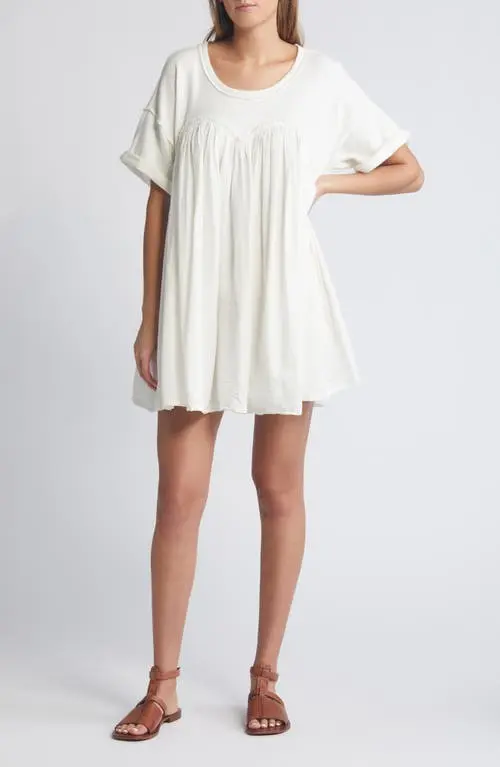 Free People Catalina Mixed Media Mini Dress - Ivory